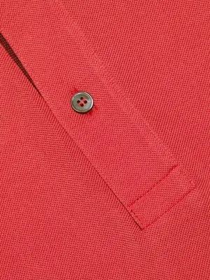 Paul Smith Straight Placket Cotton Polo Shirt - Bubblegum Raspberry