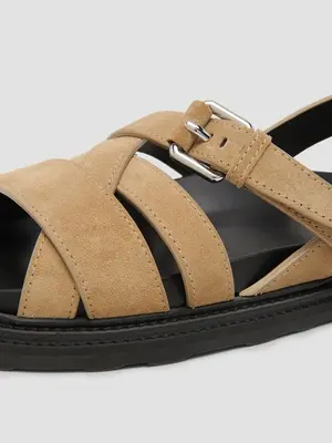 Moschino Suede Buckle Sandals