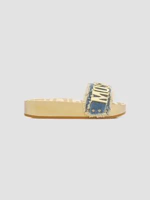 Moschino Logo Slide Sandals