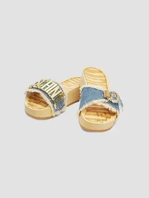 Moschino Logo Slide Sandals