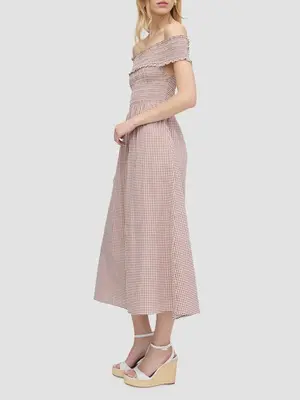 Hill House Home The Marguerite Nap Dress - Cognac Gingham