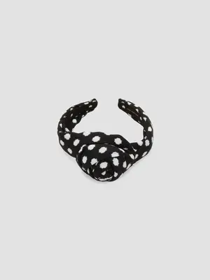 Lele Sadoughi Rosette Polka Dot Headband