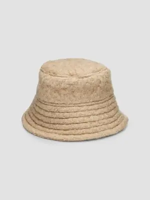 Dries Van Noten Gilly Mohair-wool Bucket Hat - Beige