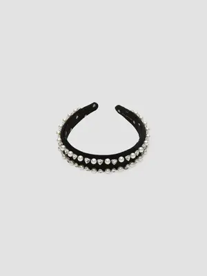 Lele Sadoughi Charlotte Crystal & Imitation Pearl Headband
