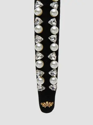 Lele Sadoughi Charlotte Crystal & Imitation Pearl Headband