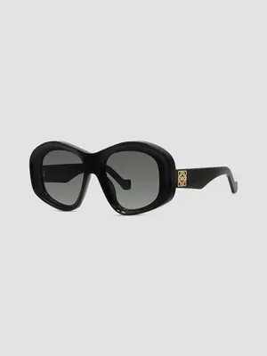 Loewe Anagram 51mm Geometric Sunglasses - Black