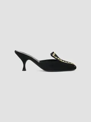 HERBERT LEVINE Bright Idea 70mm Embellished Suede Mules