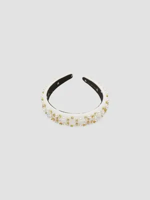 Lele Sadoughi Charlotte 14k Gold-plated Bead & Imitation Pearl Headband
