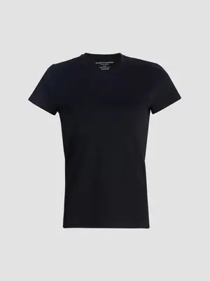 Majestic Filatures Interlock Cotton T-shirt - Noir