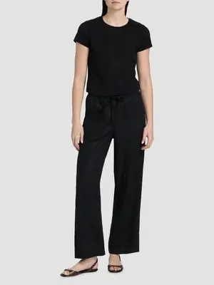 Majestic Filatures Interlock Cotton T-shirt - Noir