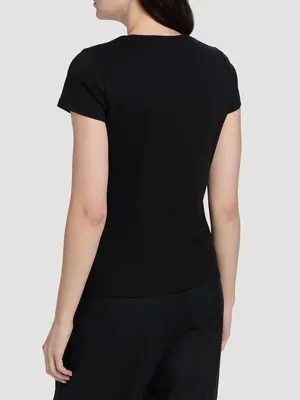 Majestic Filatures Interlock Cotton T-shirt - Noir