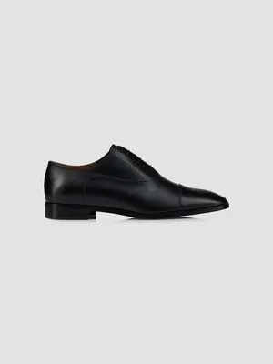 CHRISTIAN LOUBOUTIN Greggory Leather Oxford Shoes - Black