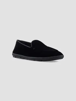 Giorgio Armani Velvet Rubber-sole Loafers