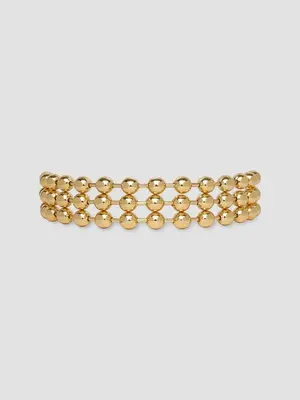 Lele Sadoughi Diana 14k--plated Triple-row Necklace - Gold
