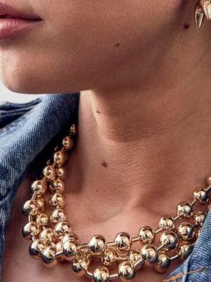 Lele Sadoughi Diana 14k--plated Triple-row Necklace