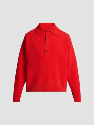 Jacquemus Doppio Wool-blend Polo Sweater - Red