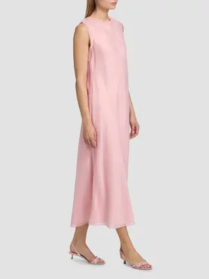 MILLY Linda Sleeveless Midi-dress
