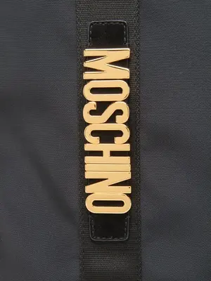 Moschino Logo Hardware Canvas Tote Bag