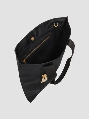 Moschino Logo Hardware Canvas Tote Bag