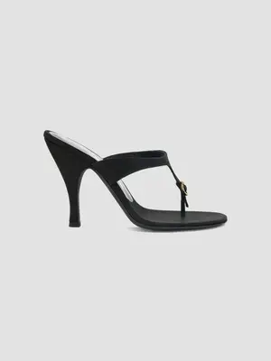 HERBERT LEVINE Kiss And Tell 100mm Satin Sandals - Black