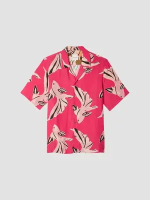 Paul Smith Le Penche Fish Camp Shirt - Fuchsia
