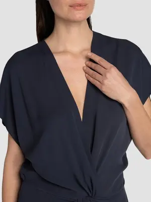 Giorgio Armani Twist Silk Layered Maxi Dress