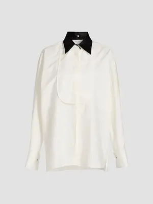 LANVIN Plastron Oversized Cotton Shirt - Cloth