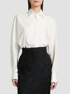 LANVIN Plastron Oversized Cotton Shirt
