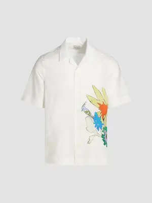 Paul Smith Bird & Flowers Camp Shirt - White