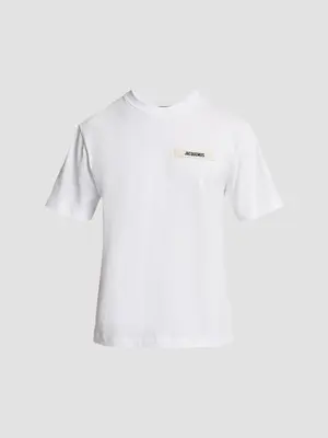 Jacquemus Grosgrain Logo Cotton T-shirt - White