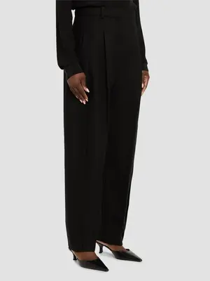 LANVIN Cigarette Wool Slit Trousers