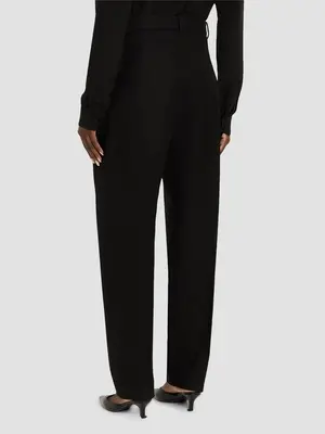 LANVIN Cigarette Wool Slit Trousers