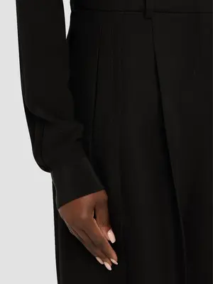 LANVIN Cigarette Wool Slit Trousers