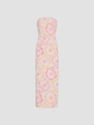 MILLY Kait Floral Embroidered Dress - Rainbow Multi