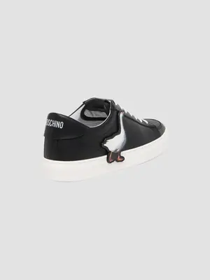 Moschino Goose Leather Low-top Sneakers
