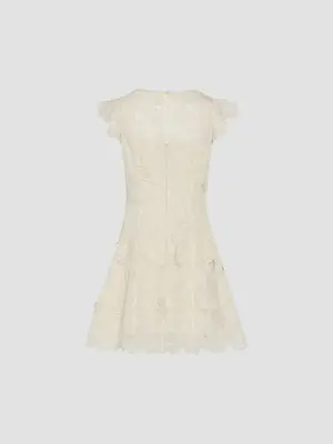 MILLY Myla 3d Floral-embroidered Minidress