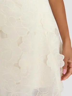 MILLY Myla 3d Floral-embroidered Minidress
