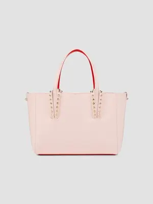 CHRISTIAN LOUBOUTIN Cabata Mini Leather Tote Bag - Poupe