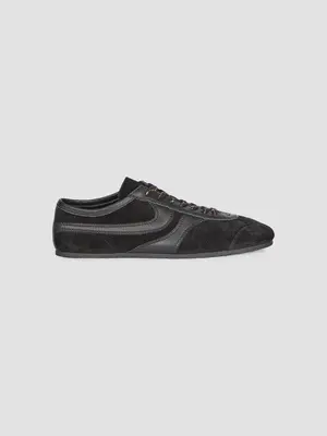 Dries Van Noten Retro Leather Low-top Sneakers - Black