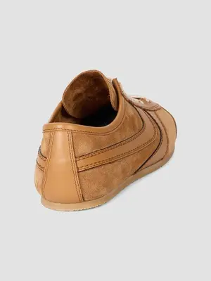 Dries Van Noten Retro Leather Low-top Sneakers - Tan