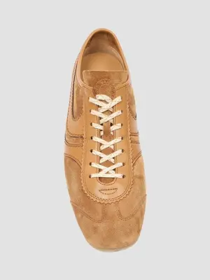 Dries Van Noten Retro Leather Low-top Sneakers - Tan