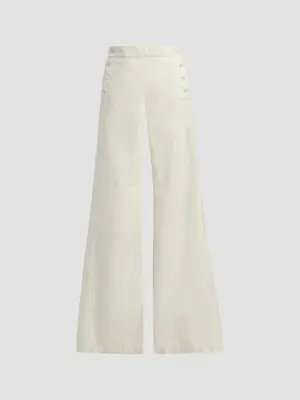 NILI LOTAN Reed Cotton Sailor Pants - Stone