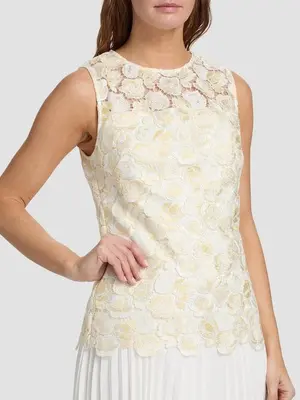 MILLY Maggie Embroidered Pleated Minidress