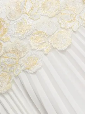 MILLY Maggie Embroidered Pleated Minidress