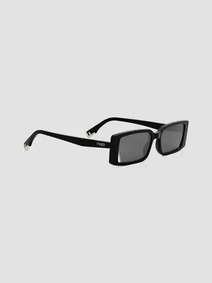 Fendi Way 53mm Rectangular Sunglasses - Black