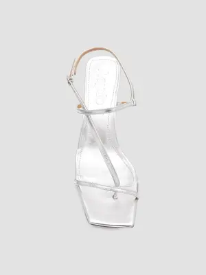 AeydĒ Elise 65mm Leather Sandals - Silver