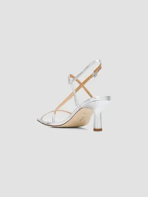AeydĒ Elise 65mm Leather Sandals - Silver