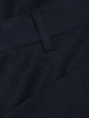 NILI LOTAN Shon Wool Barrel-leg Pants - Midnight