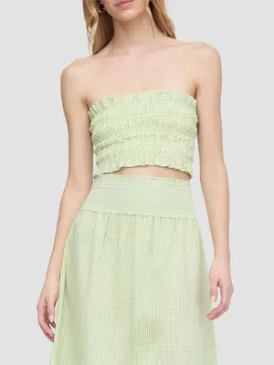 Hill House Home The June Nap Top - Lime Gingham
