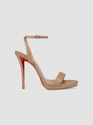 CHRISTIAN LOUBOUTIN Miss Z Queen 120mm Leather Sandals - Blush